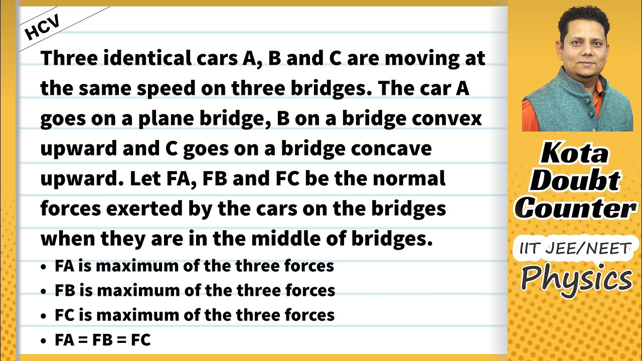 HCV: Three identical cars A, B and C are moving at the same speed on ...