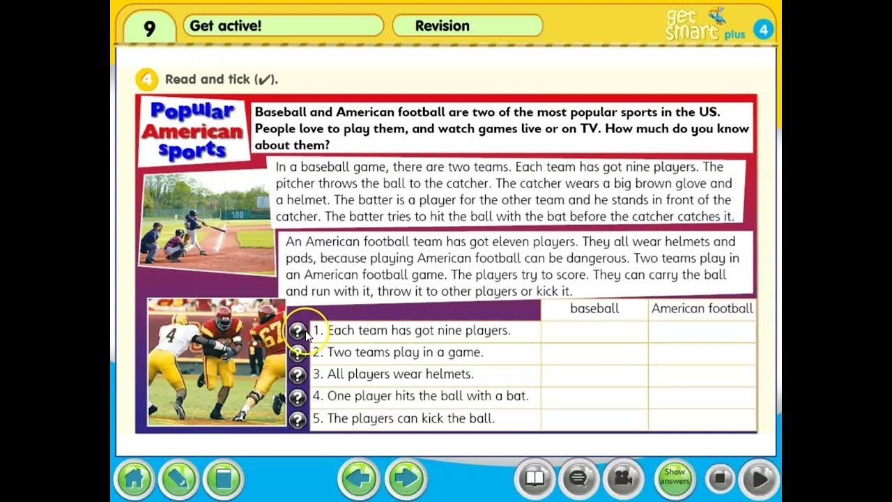 GET SMART 4 UNIT 9 GET ACTIVE! - PAGE 84 WORKBOOK - YouTube