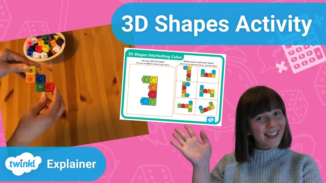 Twinkl Teaches Maths | 3D Shape Interlocking Cube Activity - YouTube