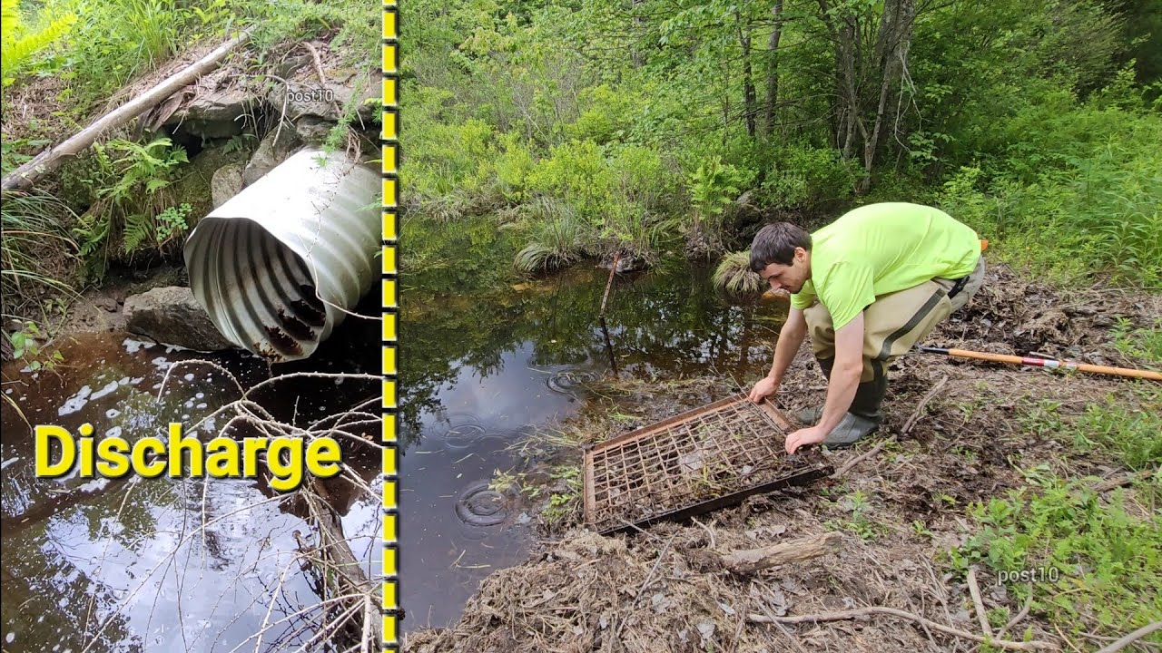 Unclogging Culvert Pipe Completely Blocked With Poop Mixed Mud - YouTube