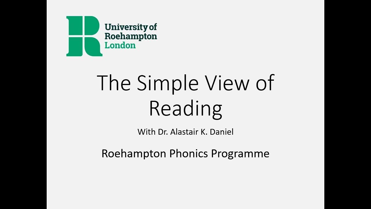 Simple View of Reading 2021 - YouTube