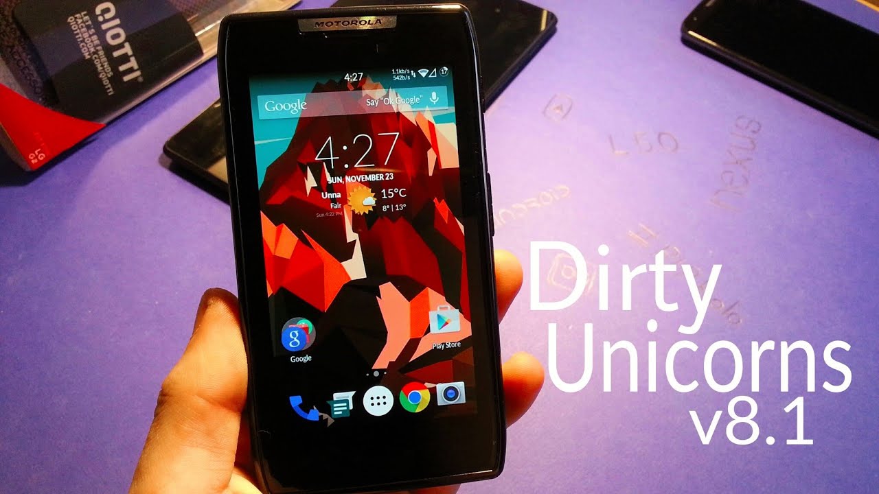 Motorola Razr Dirty Unicorns ROM v8.1 Android 4.4.4 [REVIEW] - YouTube