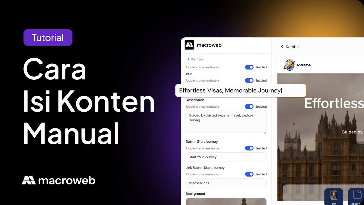Cara Isi Konten Website Secara Manual di Macroweb - YouTube