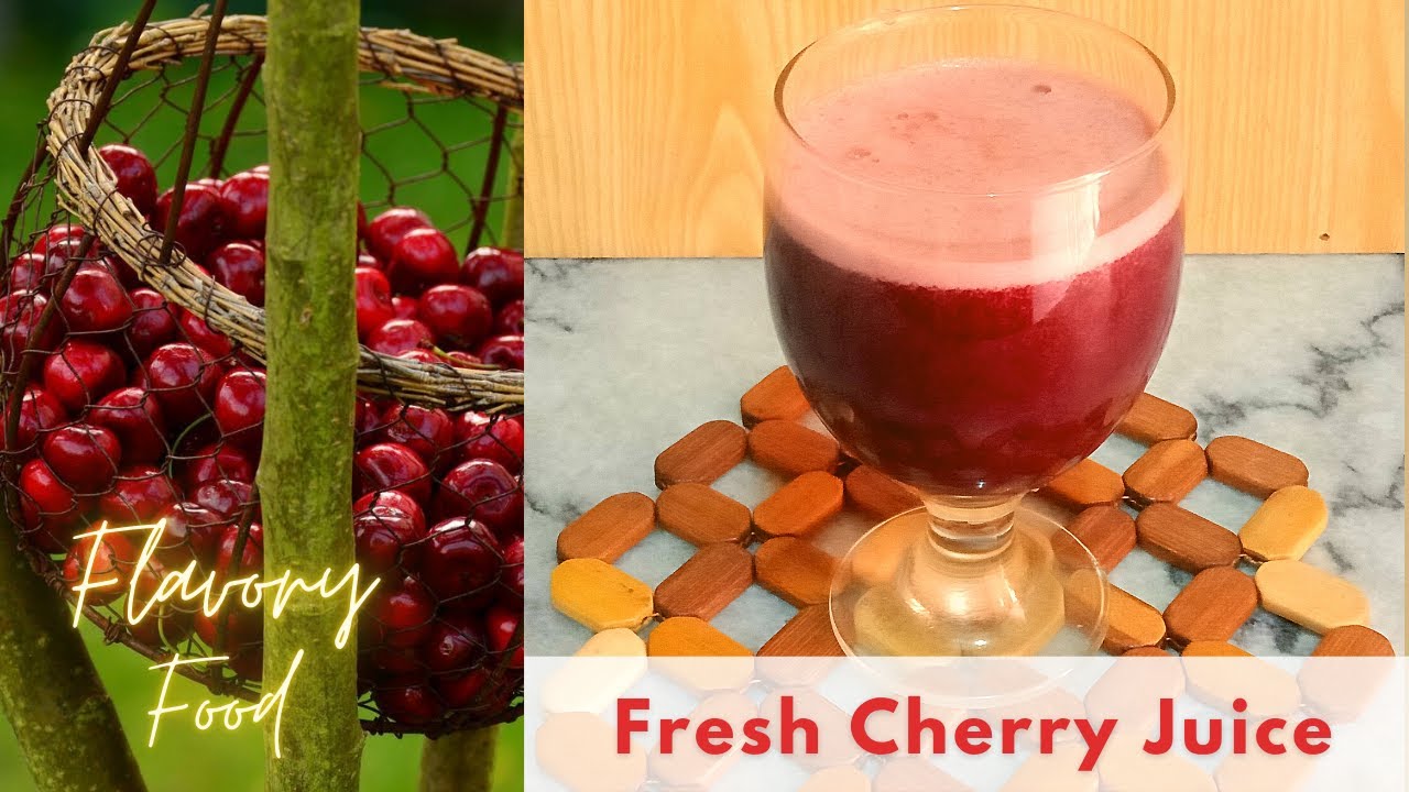 How to Make Fresh Cherry Juice in a Minute by Flavory Food - YouTube
