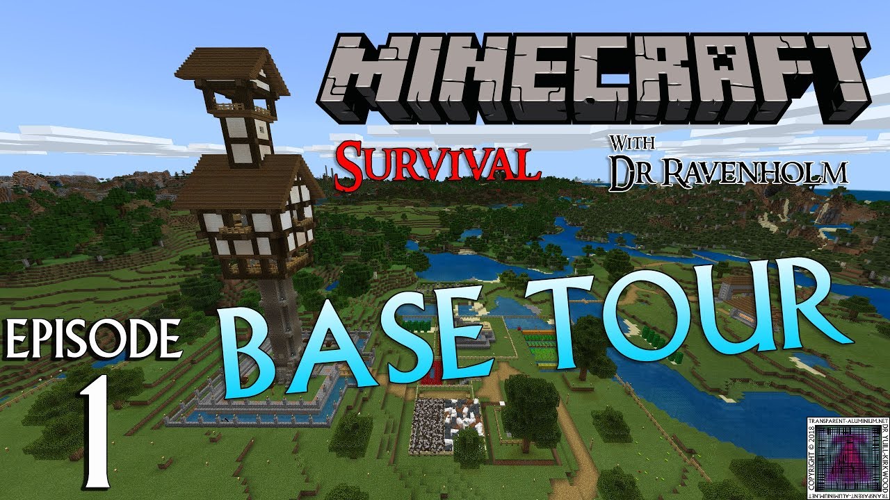 Minecraft Survival: Episode 1 - Base Tour - YouTube
