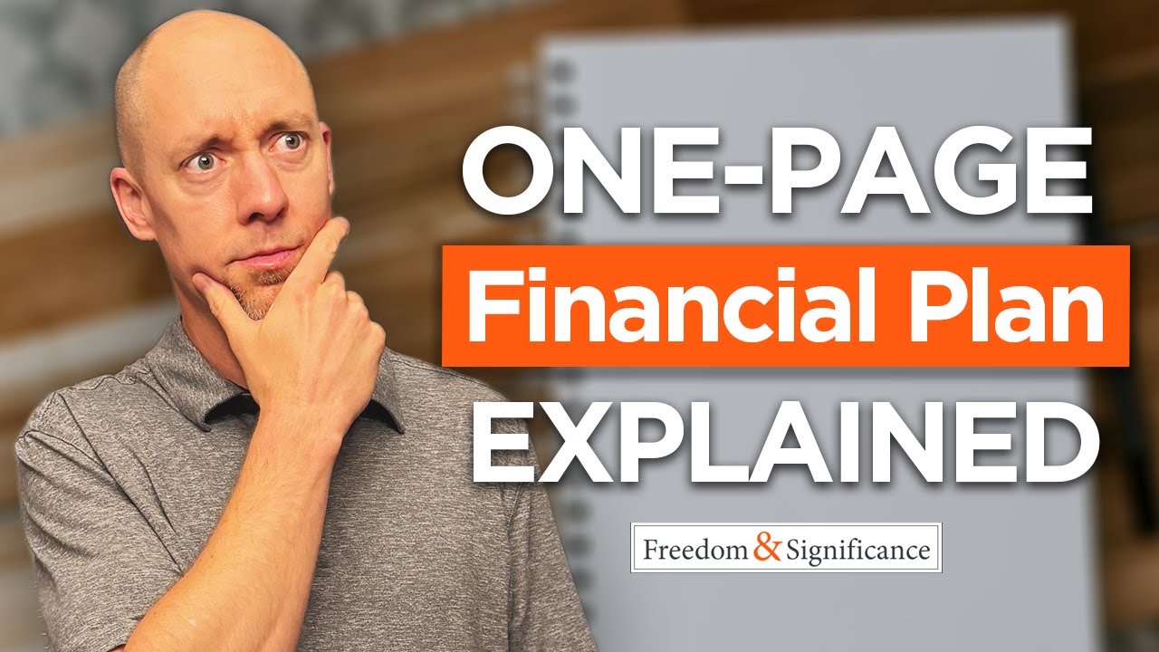 How to Create Your One-Page Financial Plan - YouTube