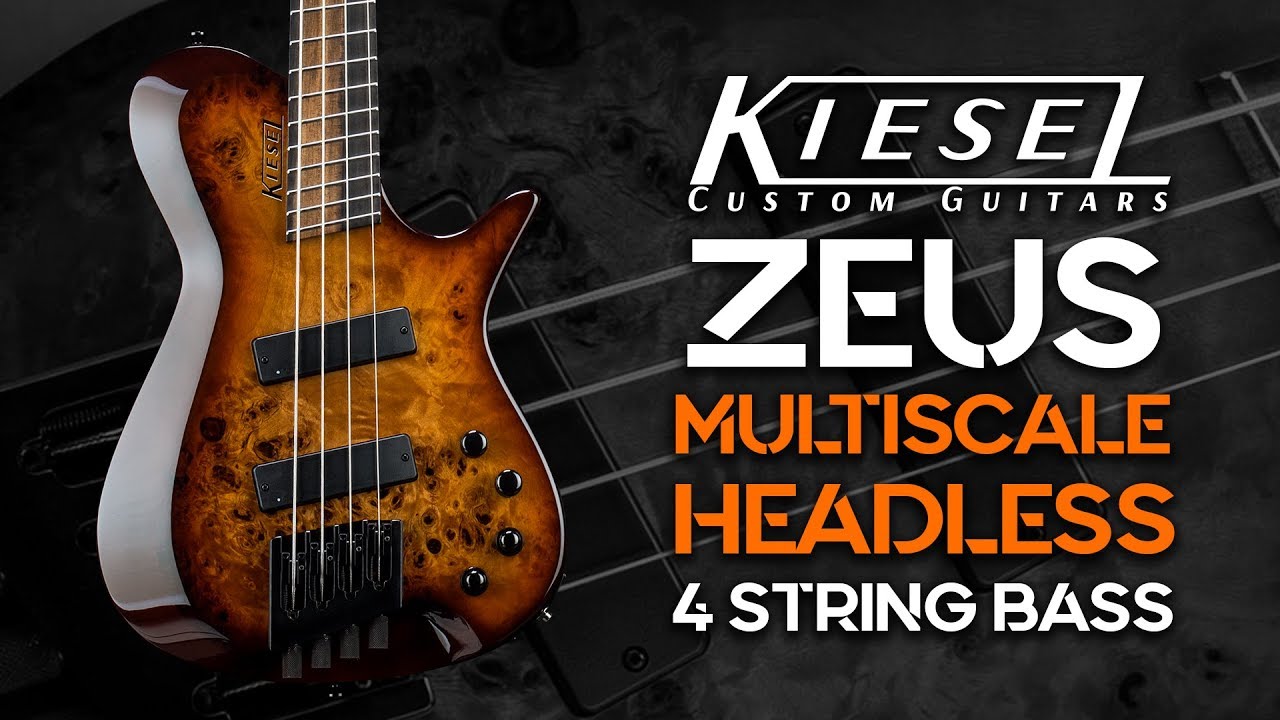 Kiesel Guitars - Zeus Multiscale Headless 4 String Bass Demo - YouTube
