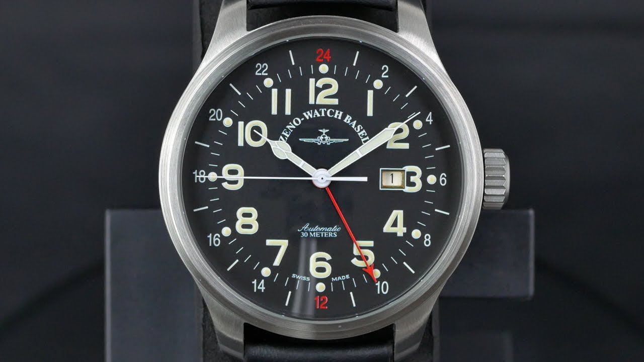 Zeno-Watch Basel OS Pilot GMT (Dual Time) Swiss Men's Watch 47.5mm 3ATM ...