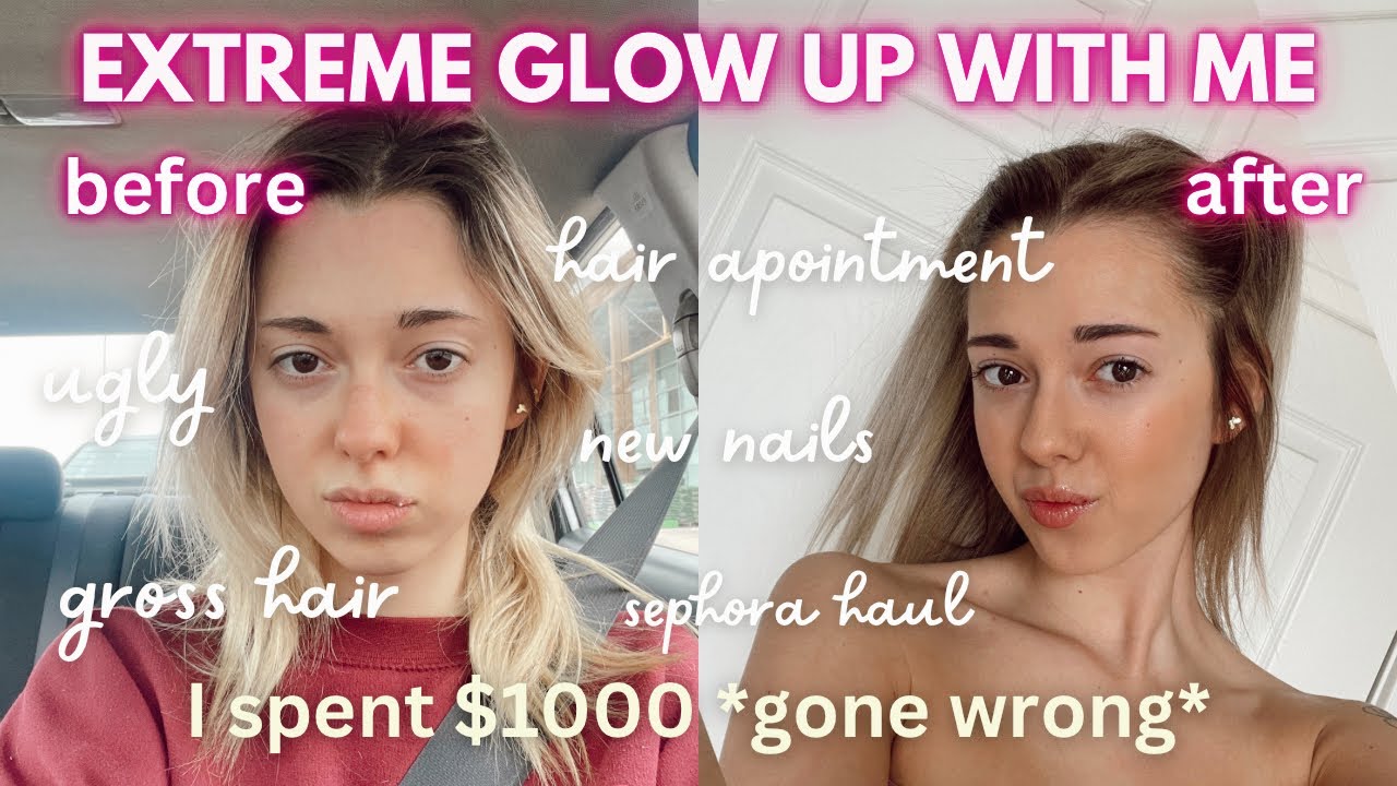 EXTREME GLOW UP TRANSFORMATION *hair salon vlog, self care shopping ...