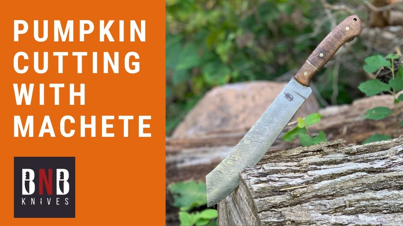 Pumpkin Cutting With The BnB Utility Machete - YouTube