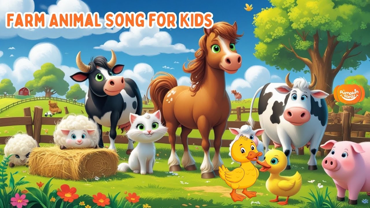Farm Animals Song for Kids | Farm Animal Sounds for Kids | Nursery ...