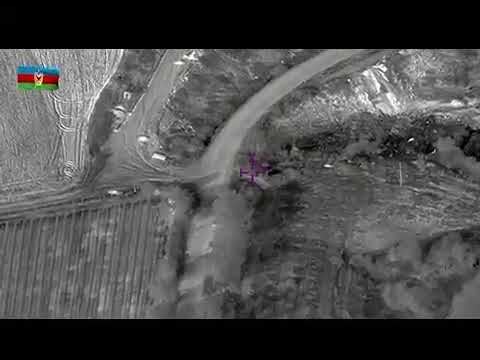 Новые видео ударов дронов и Су-25 ВВС Азербайджана в Карабахе.