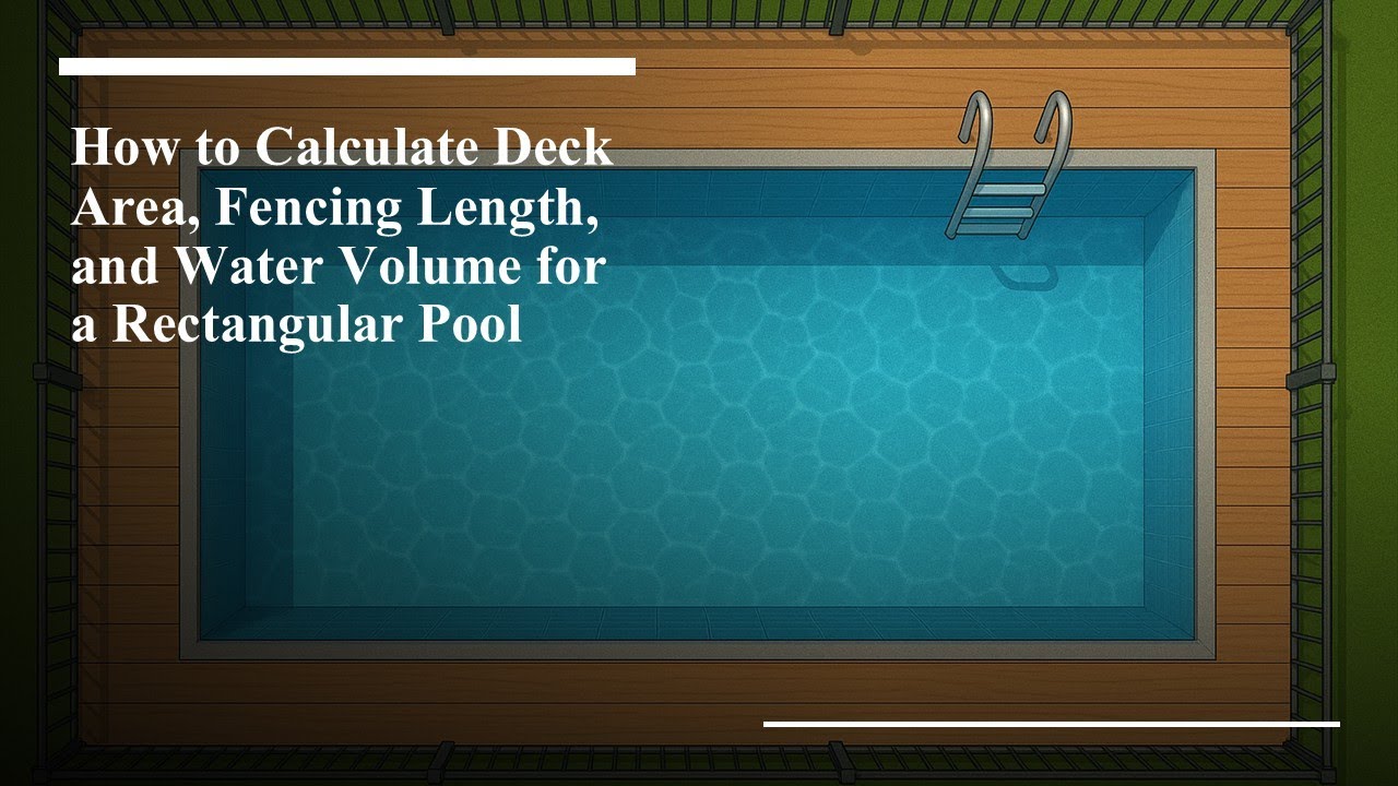 How to Calculate Deck Area, Fencing Length, and Water Volume for a ...