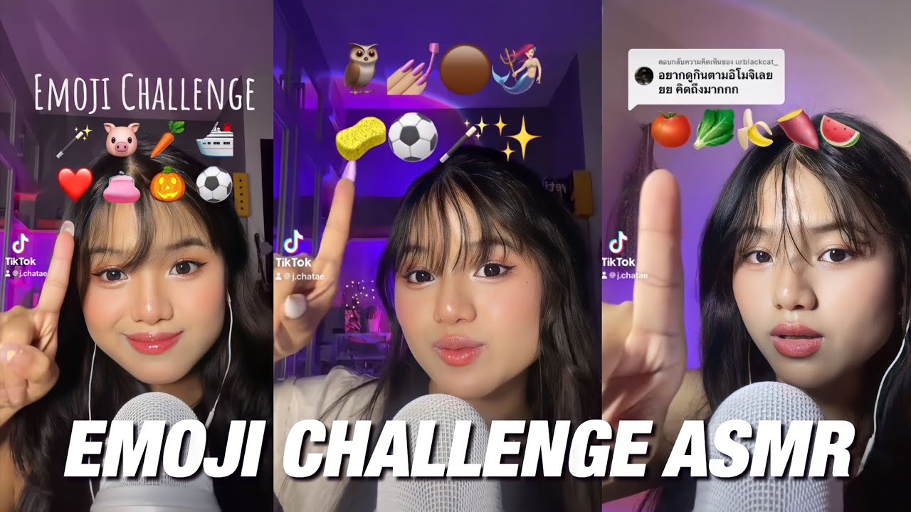 ASMR EMOJI CHALLENGE COMPILATION ! ️ - YouTube