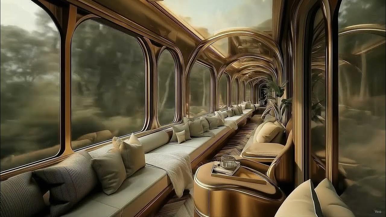 🚂 Luxury Train Ride 🚂 | Cozy Train Cabin Ambience 🛤️ | Smooth Jazz Relaxing Views 🎷 - YouTube