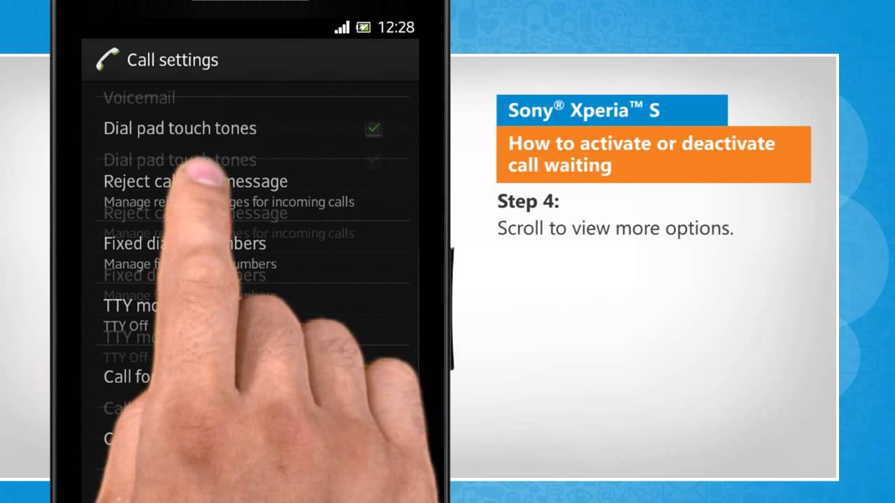 Sony® Xperia™ S - How to activate or deactivate call waiting - YouTube