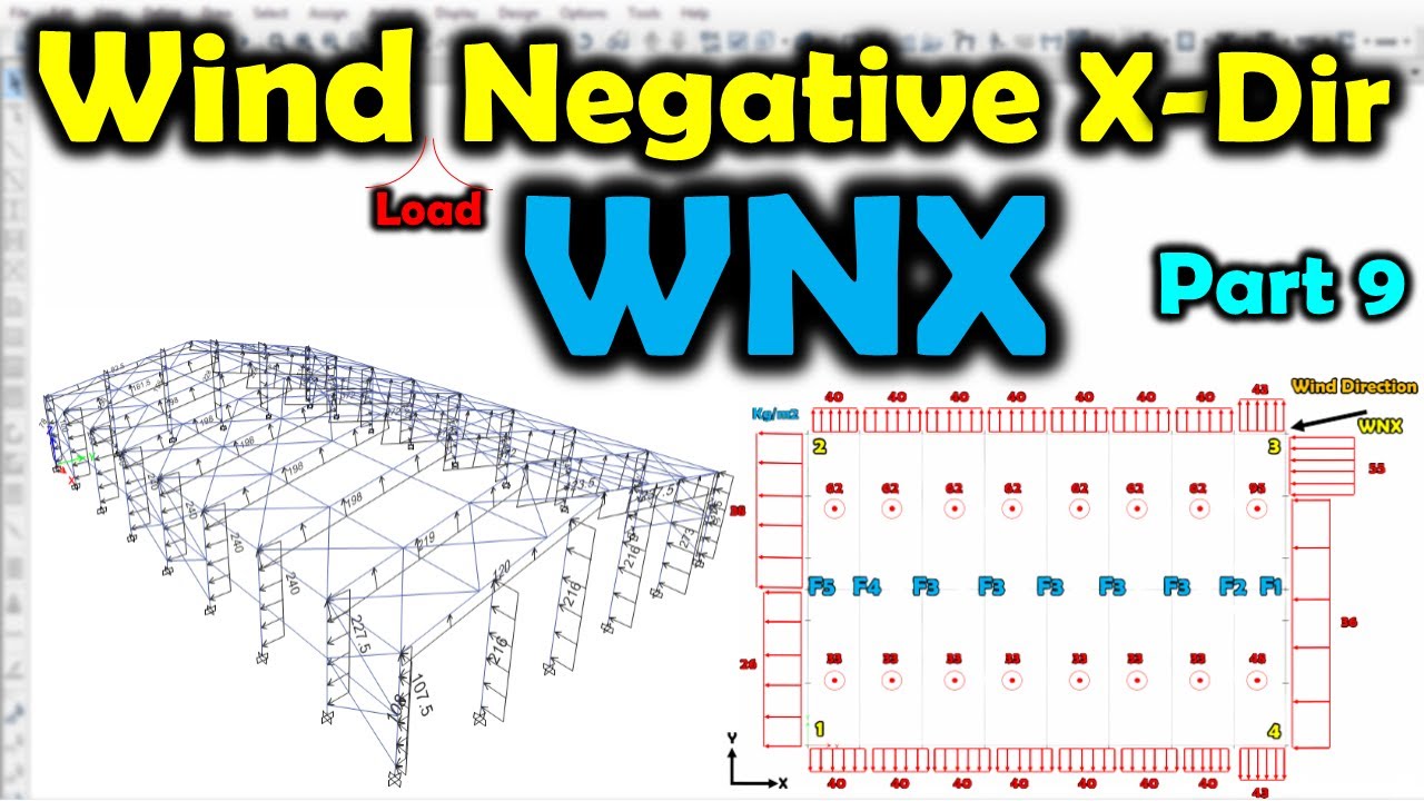 How To Assign Wind Load In Negative X-Dir (WNX) in ETABS? - YouTube