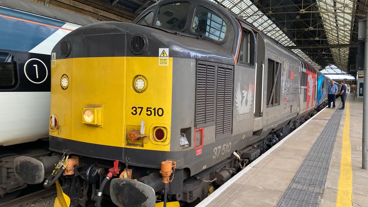 Class 37510, 37608, 57313 and 57601 - Preston, 04.11.23 - YouTube