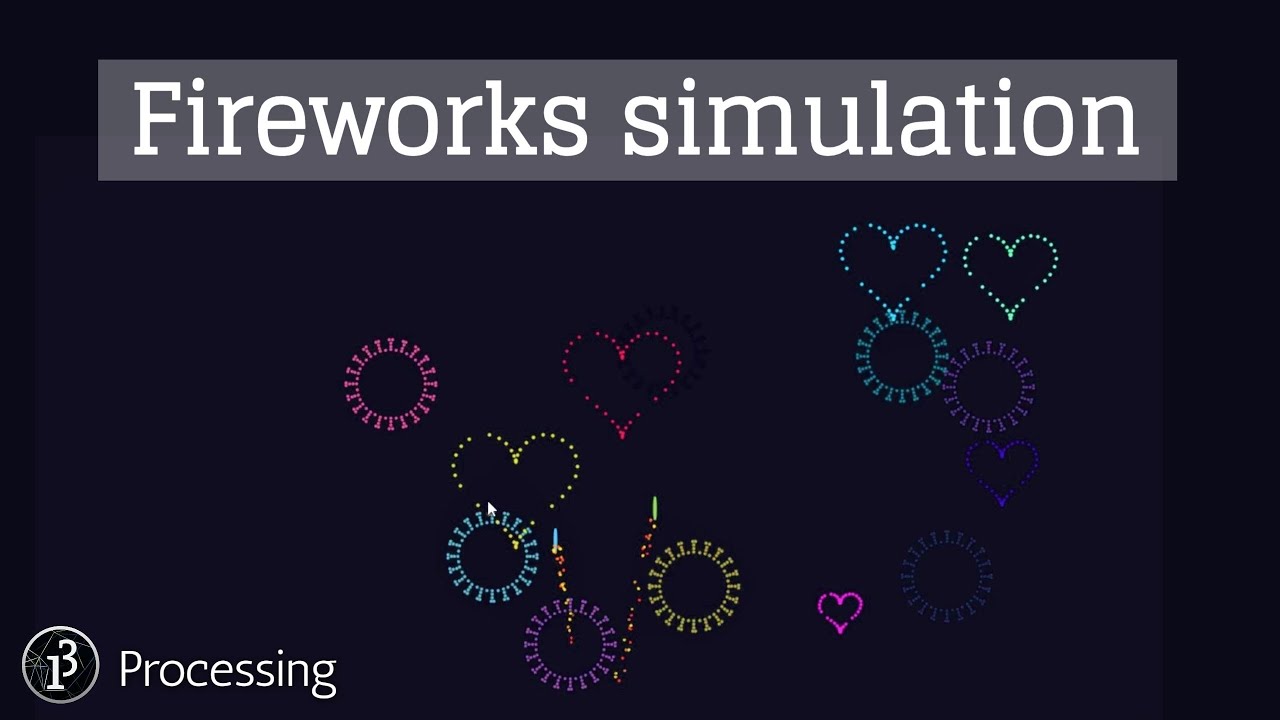 Fireworks Simulation. Processing. - YouTube