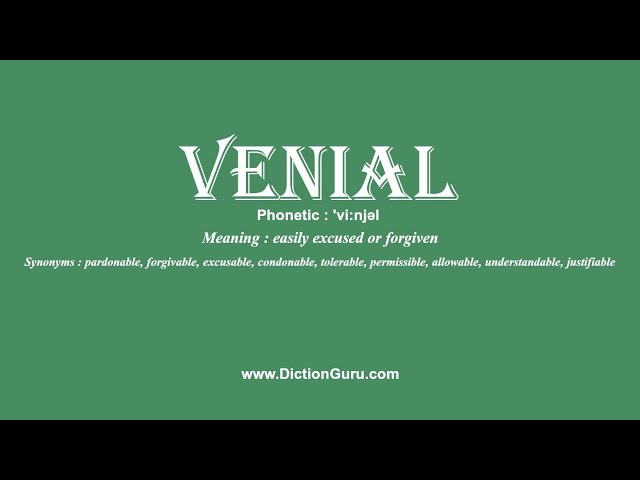 Venial Definition