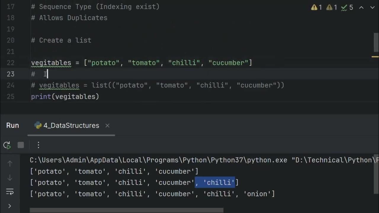 Day-4 Data structures (List) - YouTube