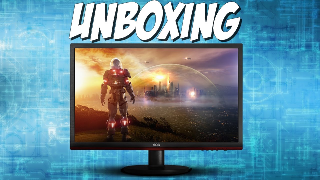 UNBOXING - Monitor LED 24" AOC Gamer Sniper 75Hz 💻 - YouTube