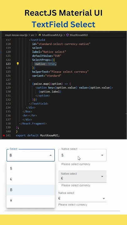 Must Know React Material Ui Textfield Select Concept Shorts Hindi Youtube