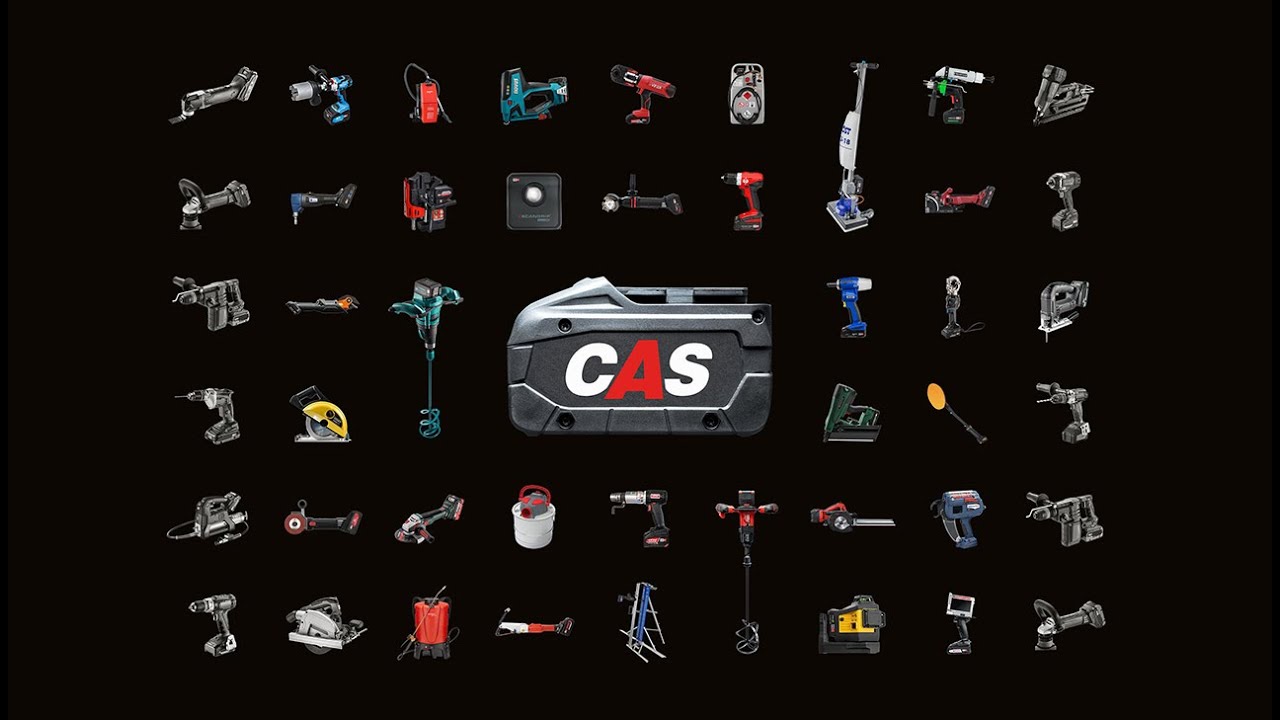 Working with different brands? All with just one CAS battery pack ...