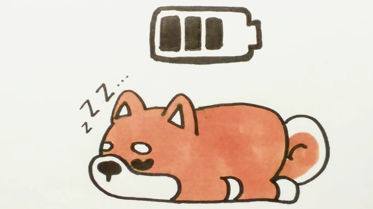 HOW TO DRAW BATTERY CHARGING DOG, SUPER EASY - YouTube