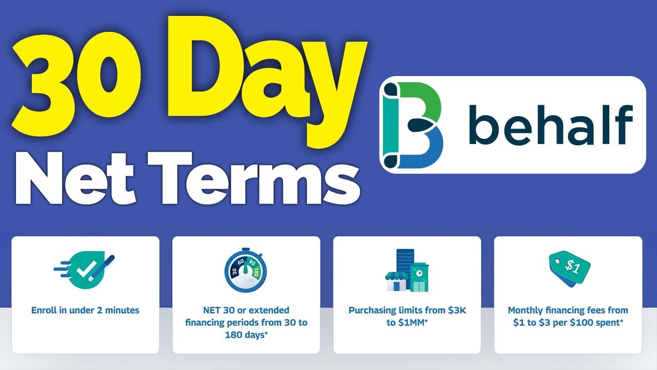 30 Day Net Terms Business Credit Up To $1MM! Fast Approval! - YouTube