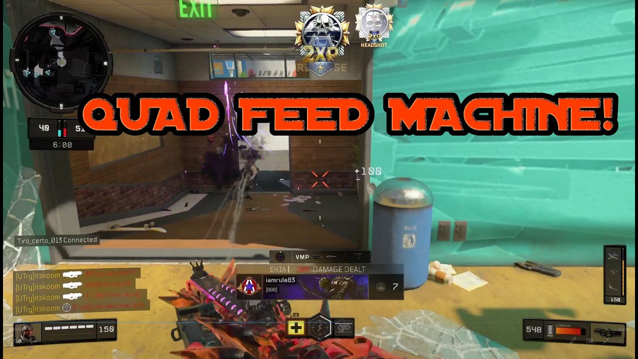 BELT-FEED CORDITE INSTANT QUAD FEEDS | Call of Duty® Black Ops 4 Multiplayer Gameplay - YouTube