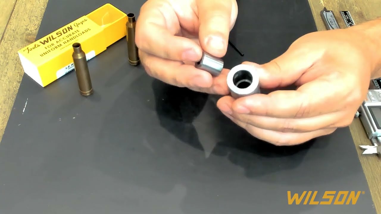 How to use the Wilson Adjustable Case Gage for Belted Calibers - YouTube