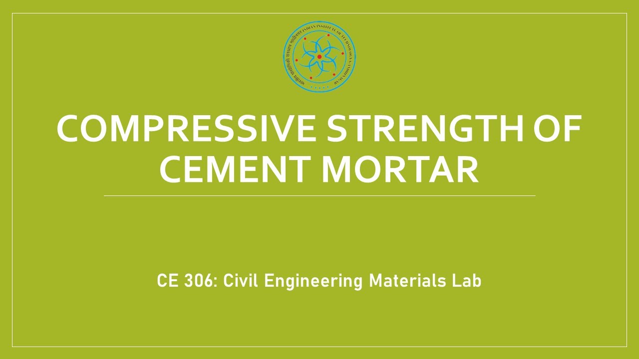 Compressive Strength of Cement Mortar - YouTube