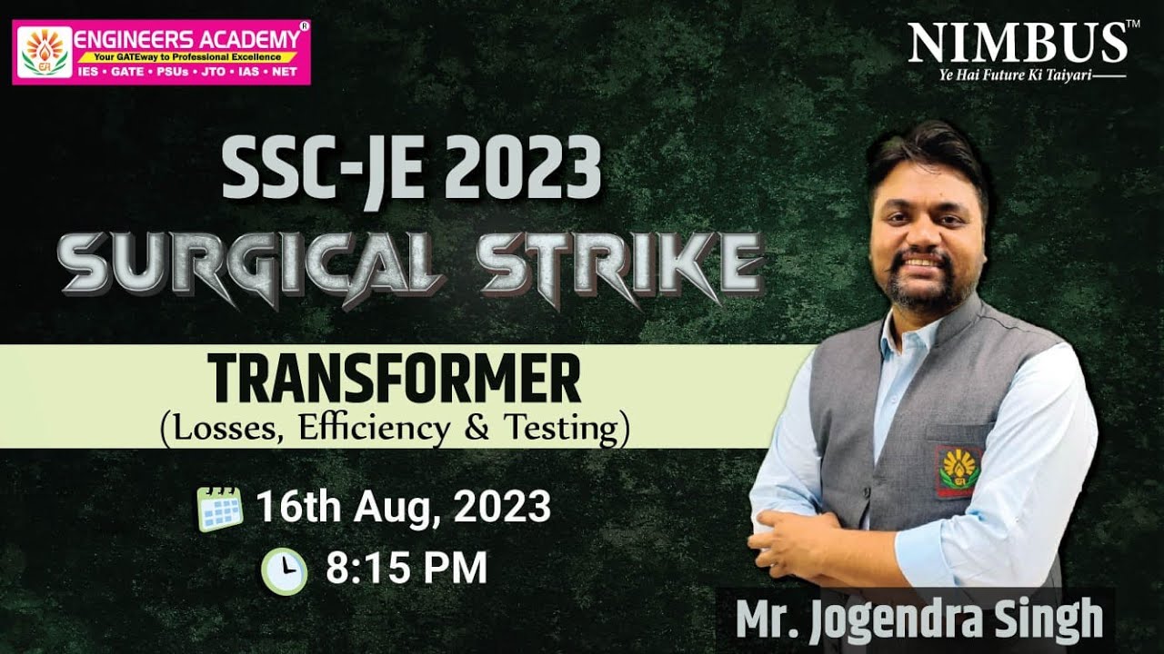 𝐒𝐮𝐫𝐠𝐢𝐜𝐚𝐥 𝐒𝐭𝐫𝐢𝐤𝐞 | Electrical Machine for SSC JE 2023 (EE ) - 🔴 Live ...
