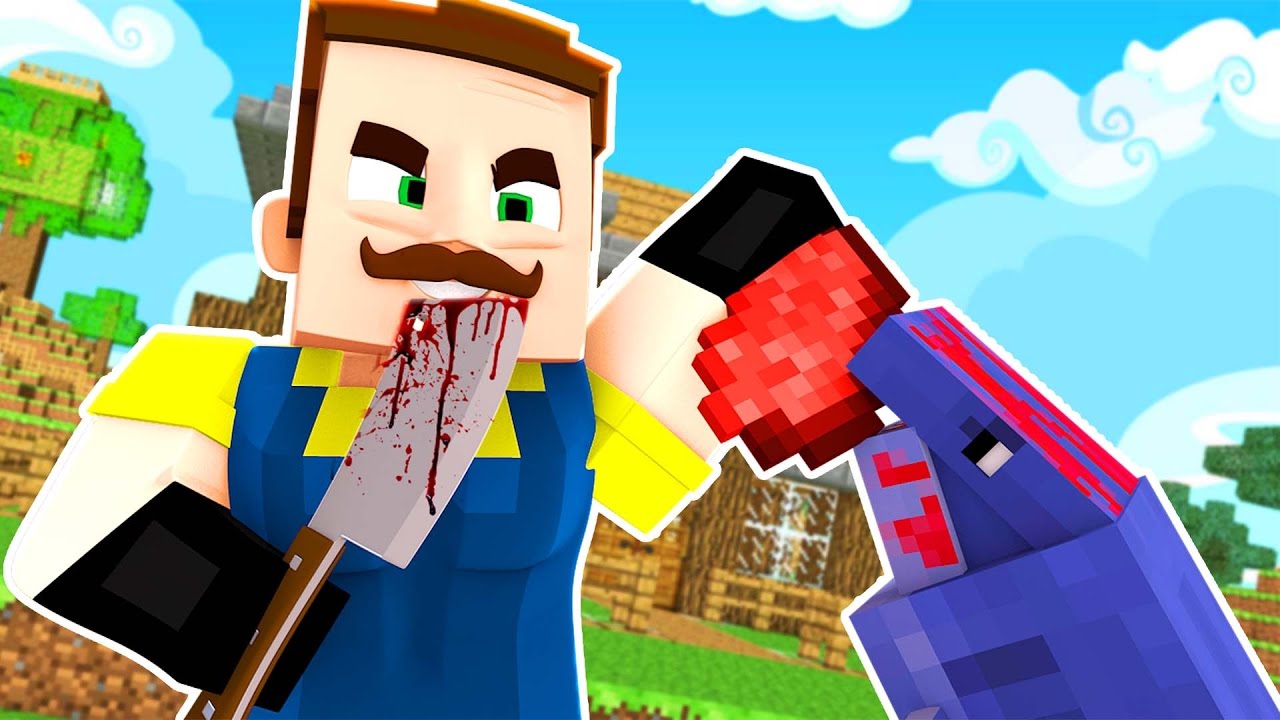 HELLO NEIGHBOR IN MINECRAFT | SHARK IN THE BASEMENT!? - YouTube