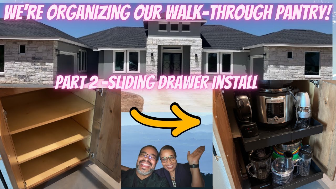 Stress Free Easy Pantry Organization Pt 2: Amazon Sliding Drawer ...
