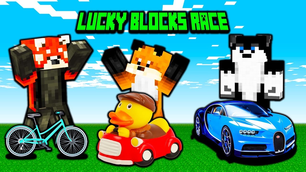 CURSA DE LUCKY BLOCKS RACE CU NOCIV SI HOUDINI in MINECRAFT - YouTube
