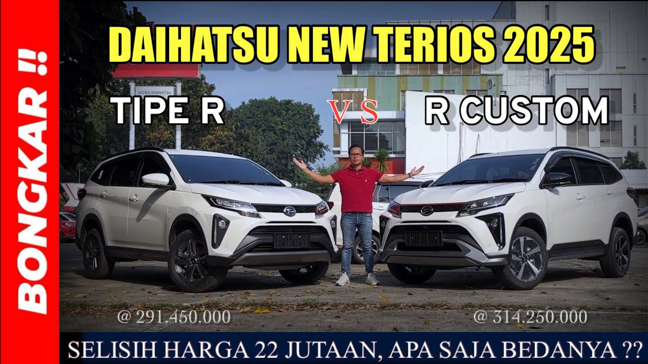 Bongkar !! PERBEDAAN DAIHATSU NEW TERIOS R VS R CUSTOM 2025 || REVIEW ...