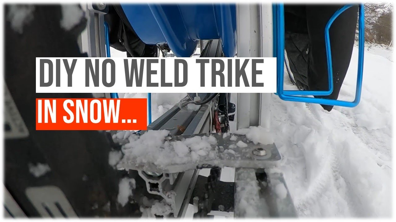 DIY No Weld Recumbent Trike, couple of quick tours in snow & the spring ...