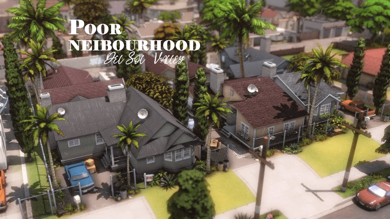 Бедный район | Строительство The Sims 4 | Poor Neighborhood - YouTube