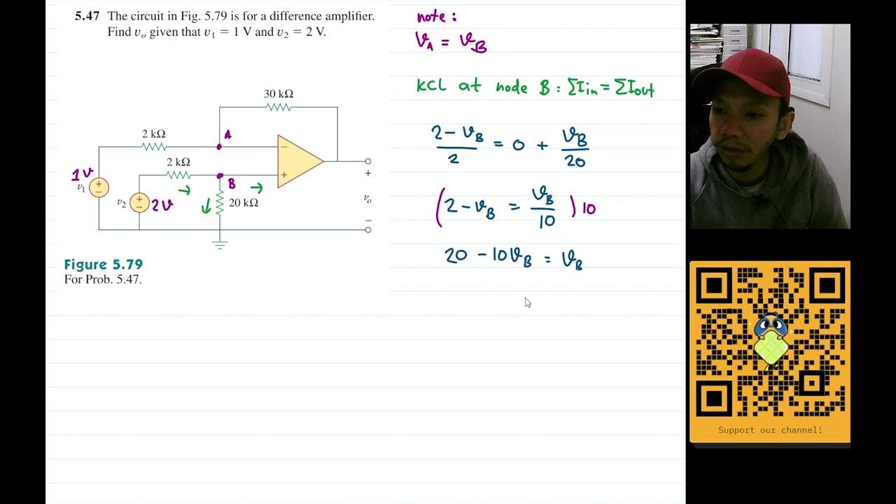Problem 5.47 Fundamental of Electric Circuits (Alexander/Sadiku) 5th Ed - Difference Amplifier ...