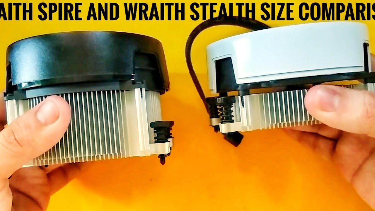 Amd Wraith Stealth and Amd Wraith Spire Size Comparison. - YouTube