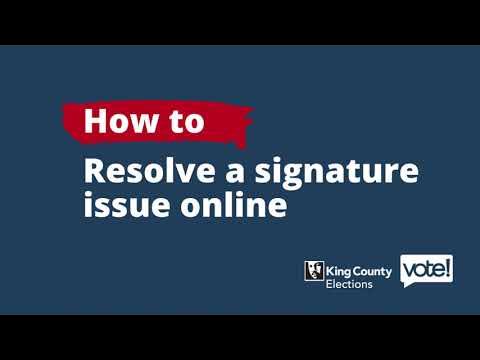How to resolve a signature issue online - YouTube