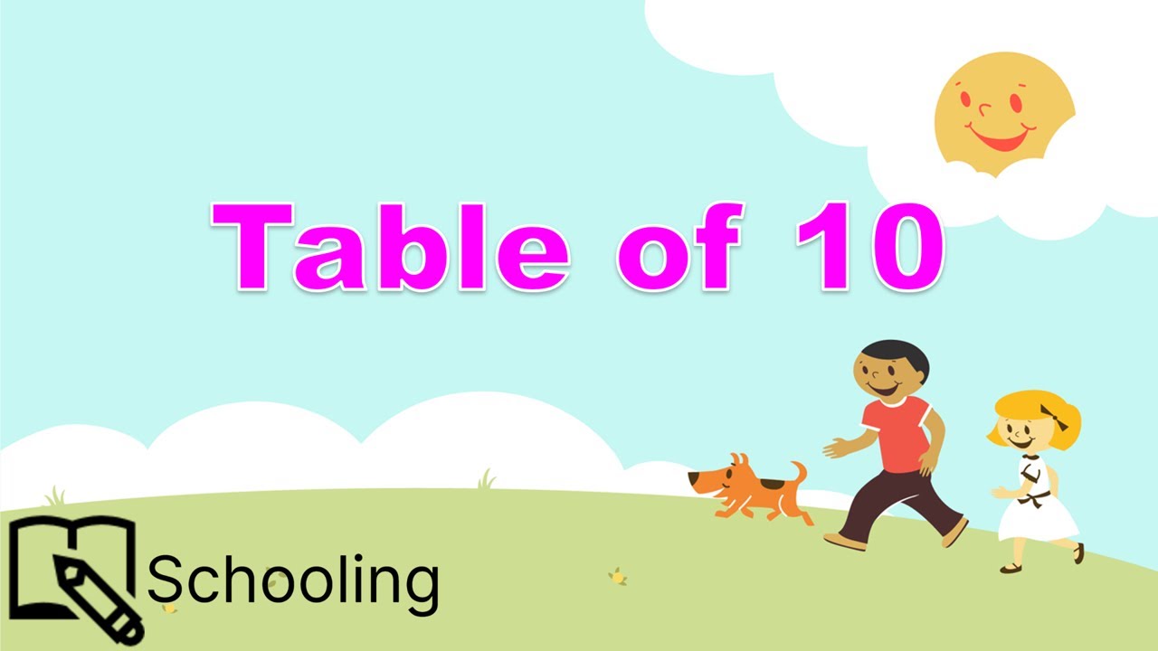 Table of Ten , 10x1=10 Multiplication, 10 Tables Song Multiplication ...