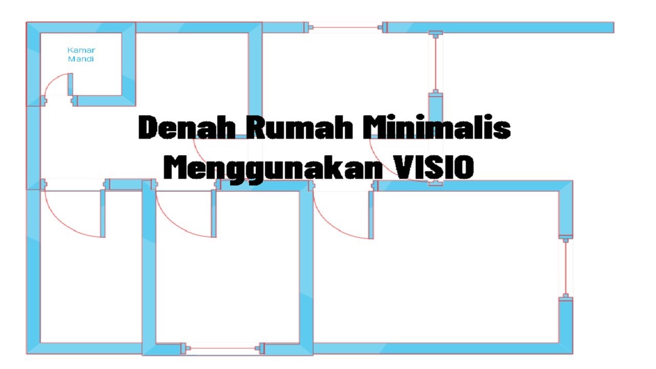 Pembuatan Denah Rumah Minimalis Dengan Visio - YouTube
