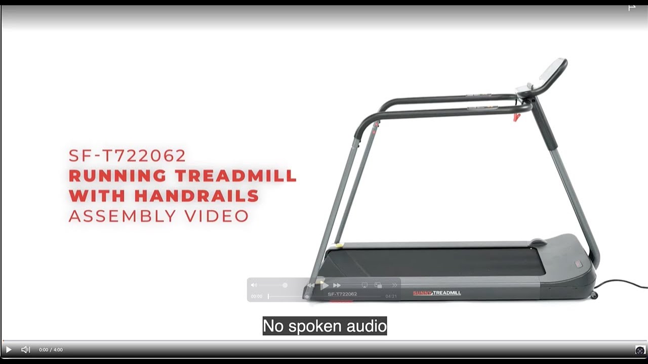 Sunny SF T722062 treadmill assembly - YouTube