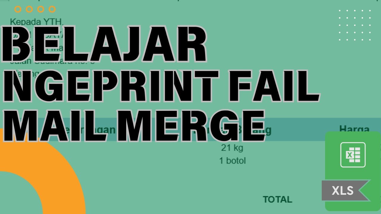 CARA NGEPRINT FAIL YANG SUDAH DI MAIL MERGE #0038 #tutorialexcel - YouTube