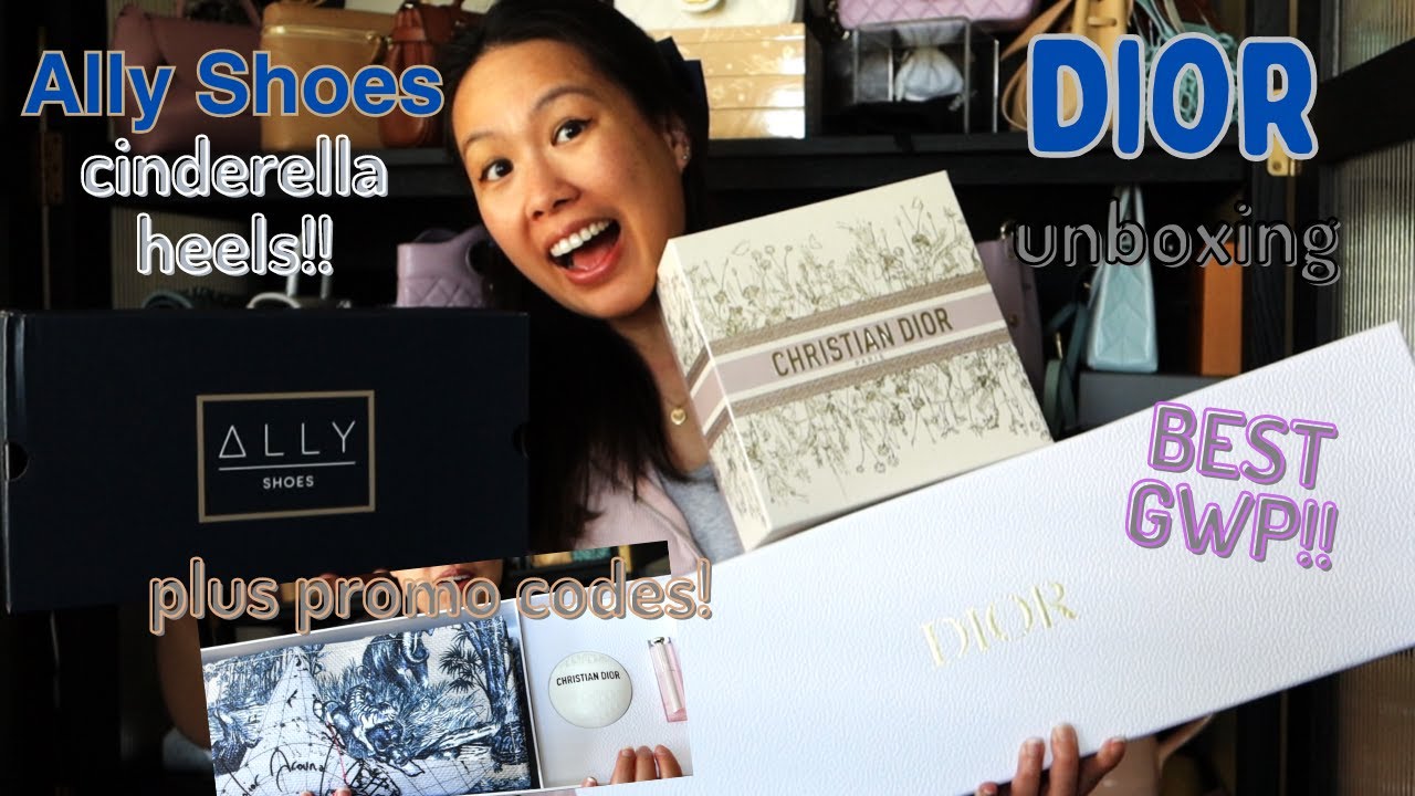 Dior and Ally Shoes unboxing | Best Dior Gift | Cinderella heels | promo codes - YouTube
