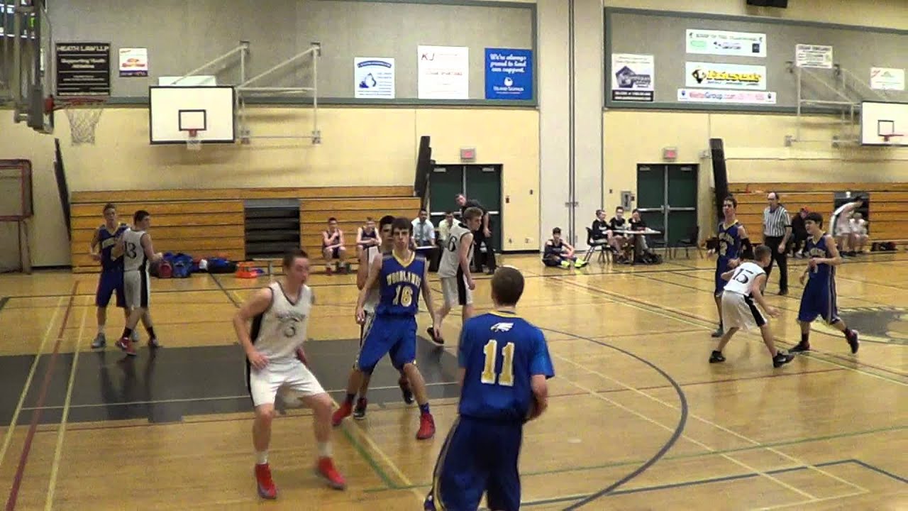 Bryson Cox, Blue Jersey #11 Woodlands Basketball (Nanaimo BC) Part 4 vs ...