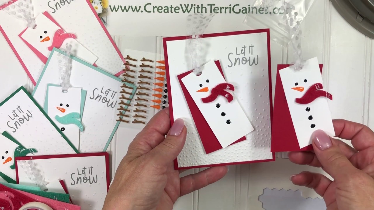 Simple Card made with Let It Snow Embellishment Kit & Softly Falling ...